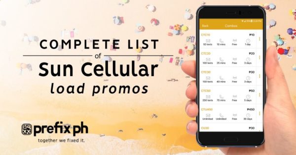 Complete List of Sun Cellular Load Promos - PreFIX PH
